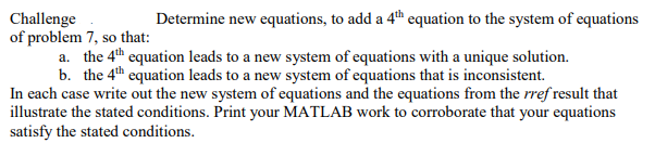 Solved 7. Determine: augmented matrix, rref equivalent form, | Chegg.com