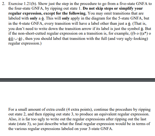 2. Exercise 1.21(b). Show just the step in the | Chegg.com