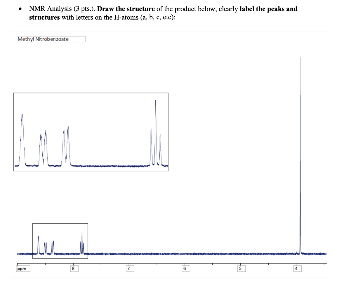 Solved NMR Analysis. Draw the structure of the product | Chegg.com