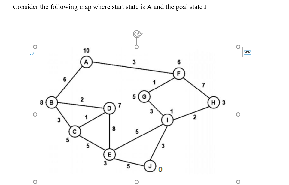 Solved Consider the following map where start state is A and | Chegg.com