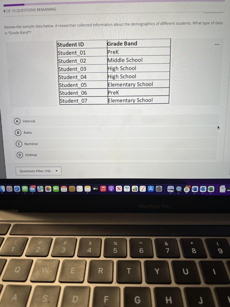 Solved Review the sample data below. A researcher collected | Chegg.com