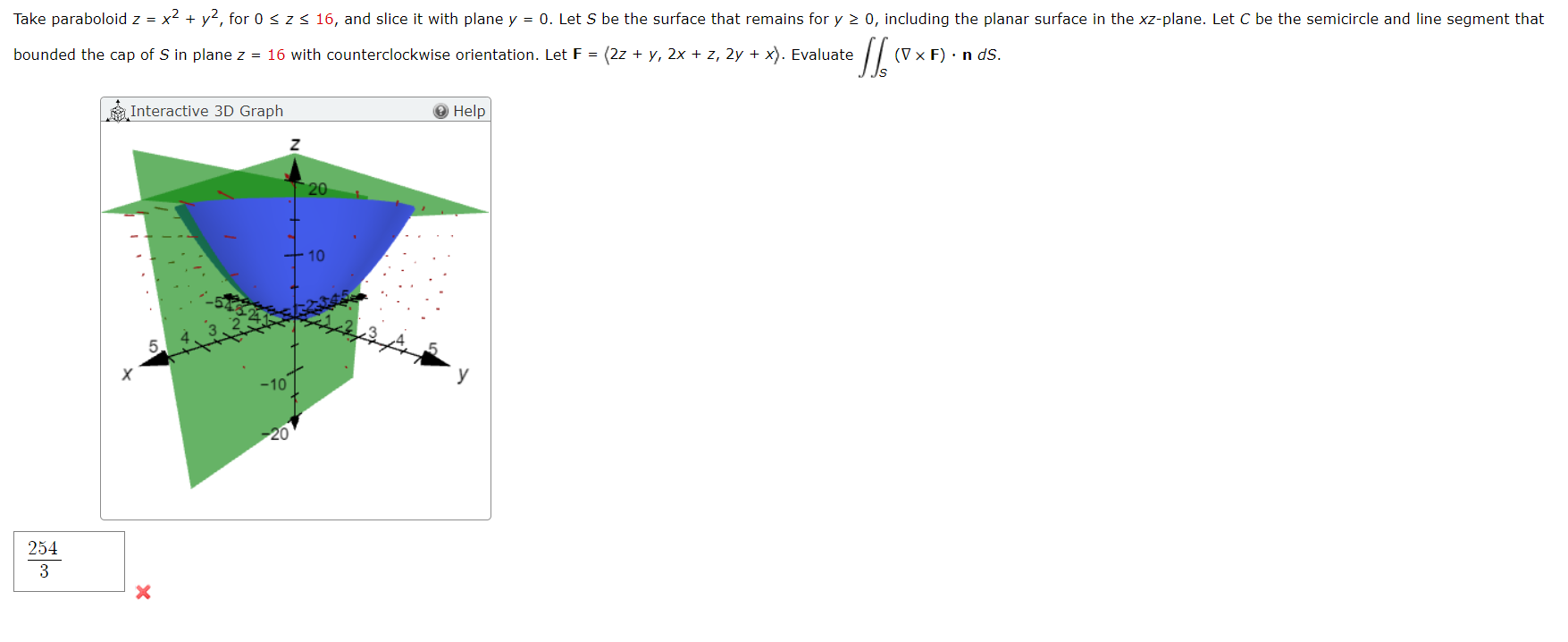 Solved I have tried 16pi, 8pi-256, 256/4, 256/3 | Chegg.com
