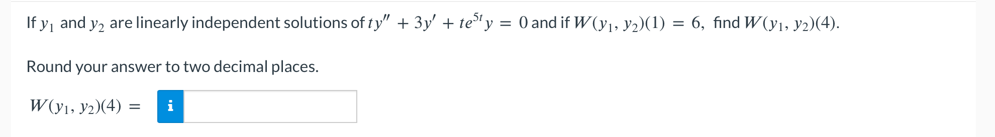 Solved If y1 and y2 are linearly independent solutions of | Chegg.com