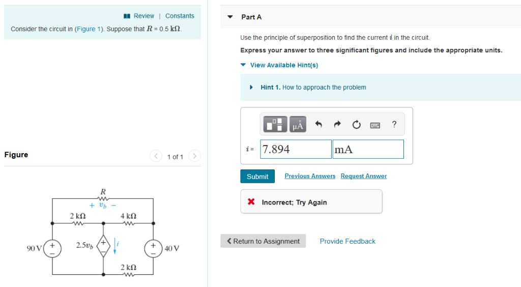 Solved Review| Constants Part A Consider the circuit in | Chegg.com
