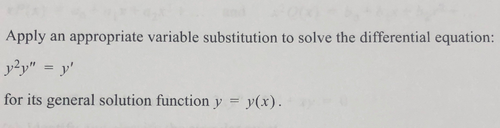 Solved Apply an appropriate variable substitution to solve | Chegg.com
