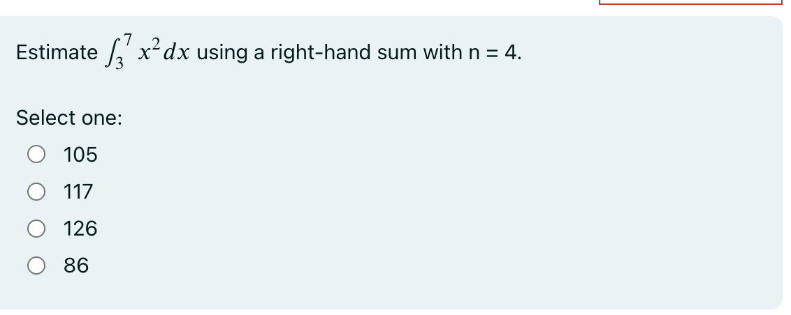 Solved Estimate ∫37x2dx ﻿using a right-hand sum with | Chegg.com
