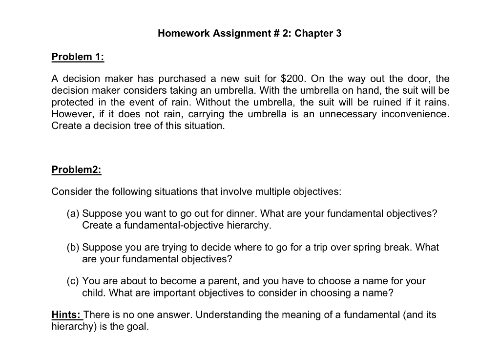 Solved Homework Assignment 2 Chapter 3 Problem 1 A