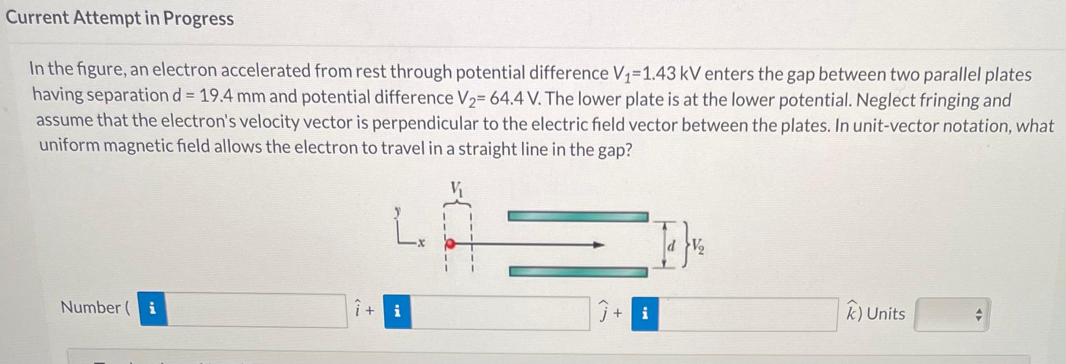 Solved In The Figure An Electron Accelerated From Rest