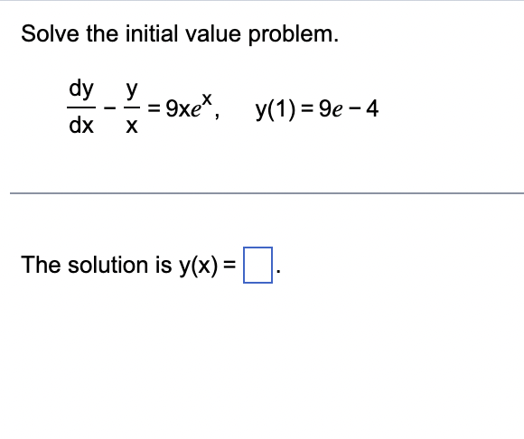 Solved Solve the initial value | Chegg.com