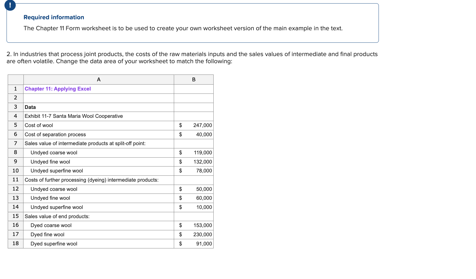 Required information The Chapter 11 Form worksheet is | Chegg.com