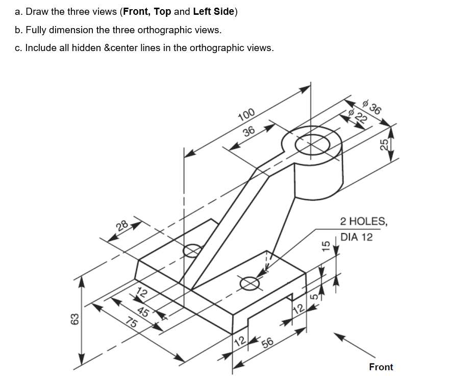Solved DRAW USING AUTOCAD WITH DETAILS ! DRAW USING AUTOCAD | Chegg.com