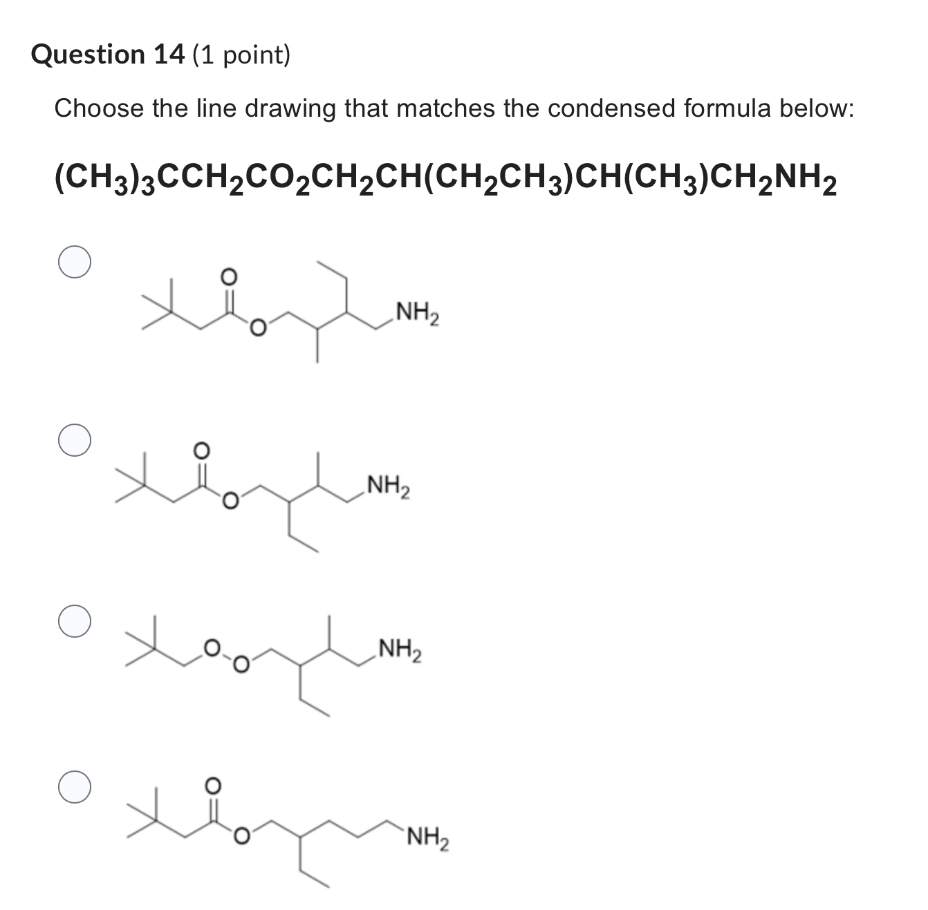 Solved Question 14 (1 ﻿point)Choose the line drawing that | Chegg.com