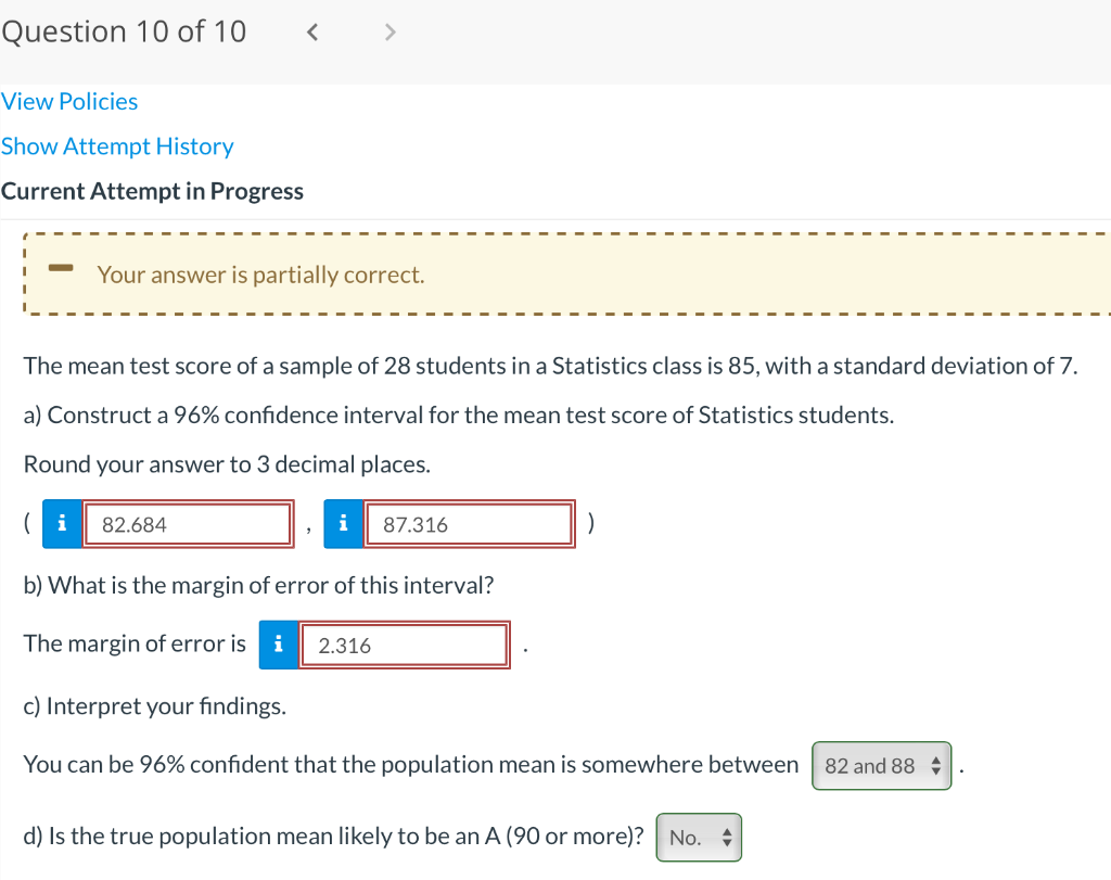 Solved Question 10 of 10 View Policies Show Attempt | Chegg.com