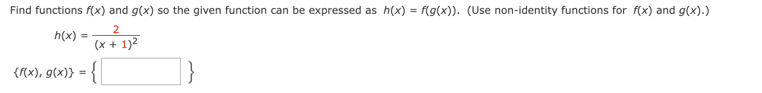 Solved Find Functions Fx And Gx So The Given Function 6650