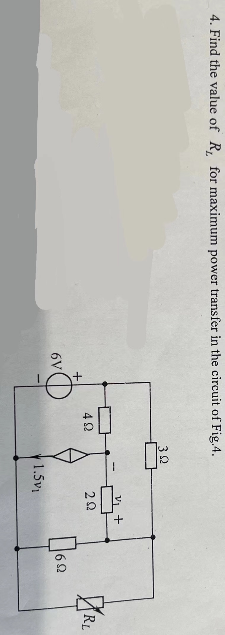 Solved Find the value of RL ﻿for maximum power transfer in | Chegg.com