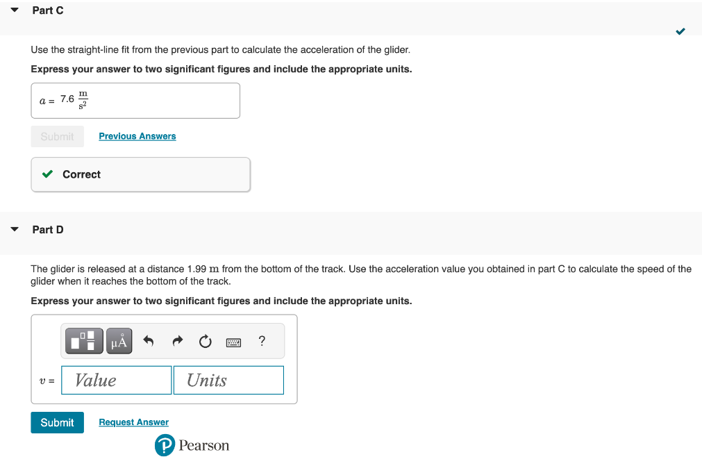 Figure 1 of 1Use the straight-line fit from the | Chegg.com