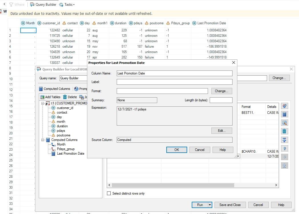 Need help with SAS Programming expression. I am | Chegg.com
