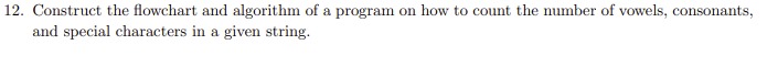 Solved 12. Construct the flowchart and algorithm of a | Chegg.com