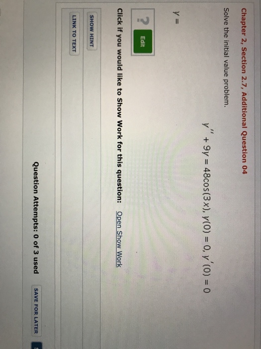 Solved Chapter 2, Section 2.7, Additional Question 04 Solve | Chegg.com