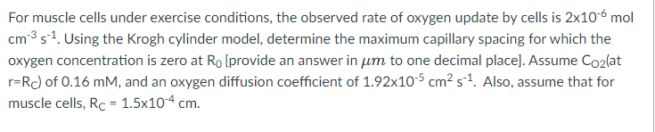For muscle cells under exercise conditions, the | Chegg.com
