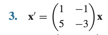 Solved 3. x′=(15−1−3)xIn each of Problems 1 through 4: G a. | Chegg.com