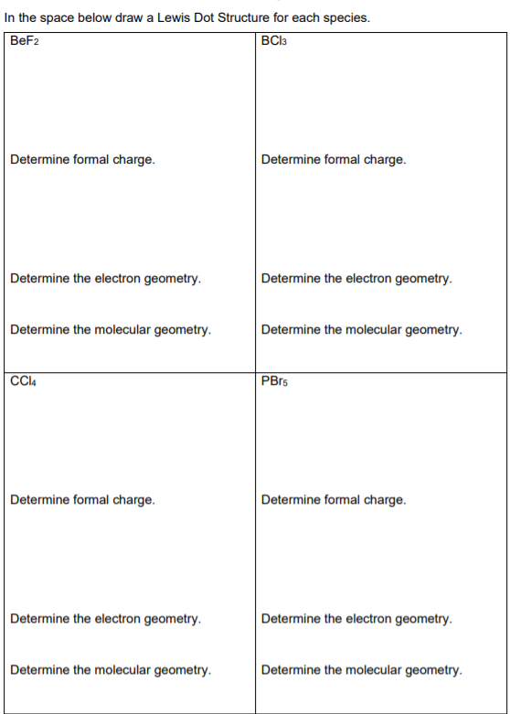 Solved In the space below draw a Lewis Dot Structure for | Chegg.com