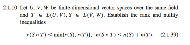 Solved 2.1.10 Let U, V, W be finite-dimensional vector | Chegg.com