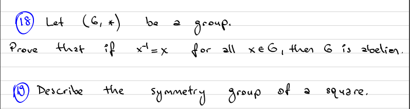 Solved This is the question in my abstract math class, | Chegg.com