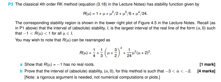 P3 The classical 4th order RK method (equation (3.18) | Chegg.com