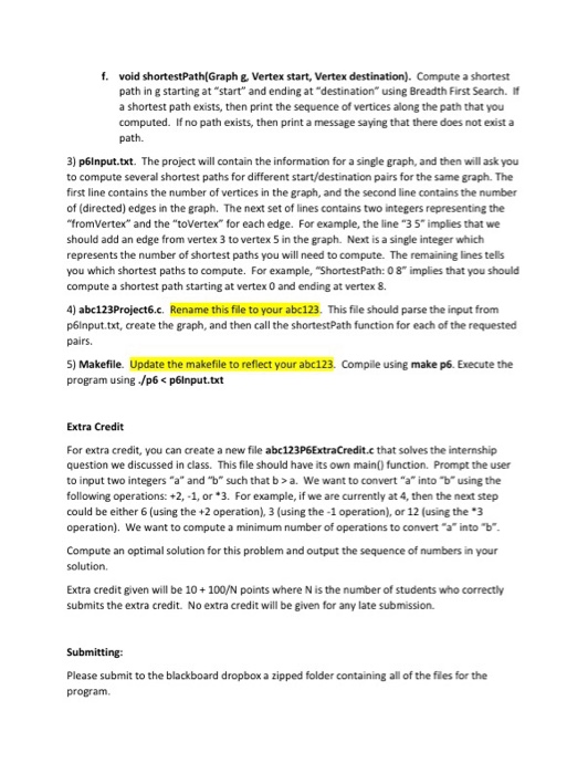 Solved CS 2123 Data Structures Programming Project 6 In this | Chegg.com