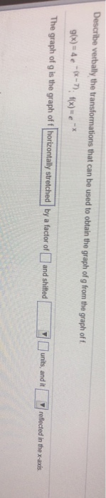 Solved Describe verbally the transformations that can be | Chegg.com