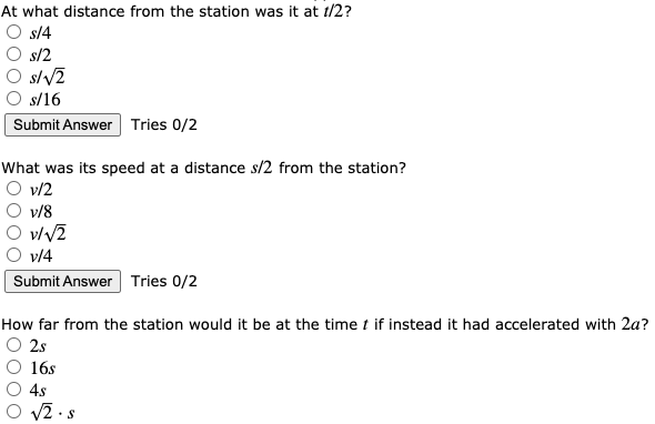 Solved A train leaves the station where it had stopped with | Chegg.com