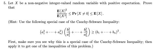 Solved 5 Let X Be A Non Negative Integer Valued Random 6962