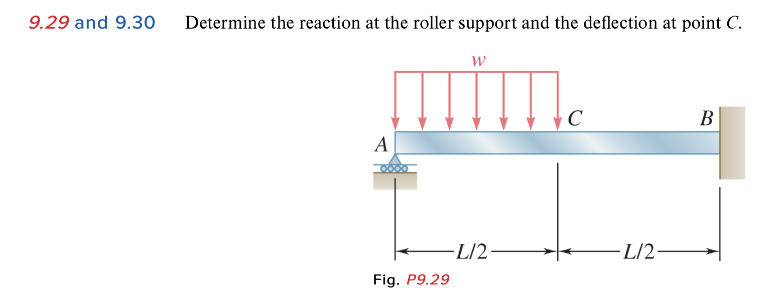 Solved 9.29 and 9.30 Determine the reaction at the roller | Chegg.com