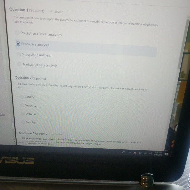 Solved Question 1 (3 points) Saved The question of how to | Chegg.com