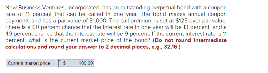 Solved New Business Ventures, Incorporated, has an | Chegg.com