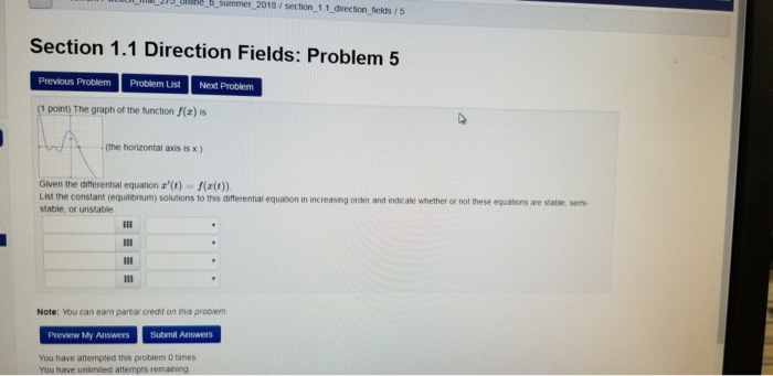 Solved T He B Summer 2018 Section 1 1 Direction Fields 5