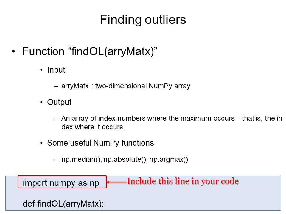 Solved Finding outliers row each observation - median of the | Chegg.com