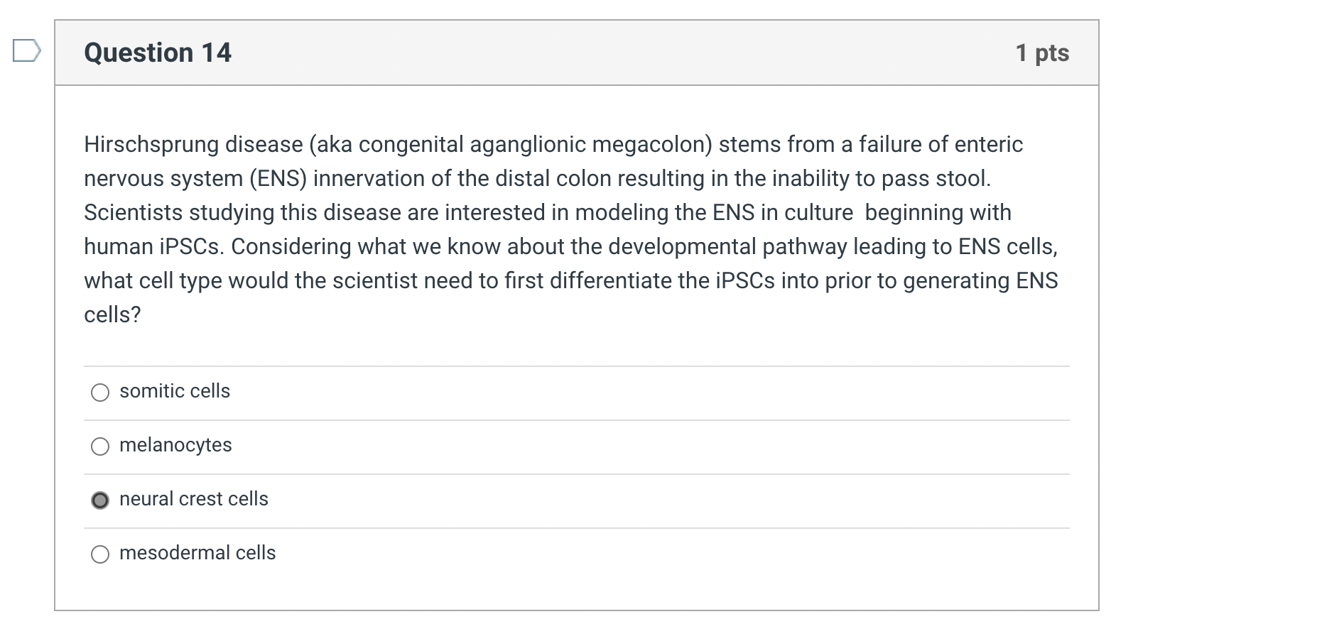 Hirschsprung disease (aka congenital aganglionic | Chegg.com