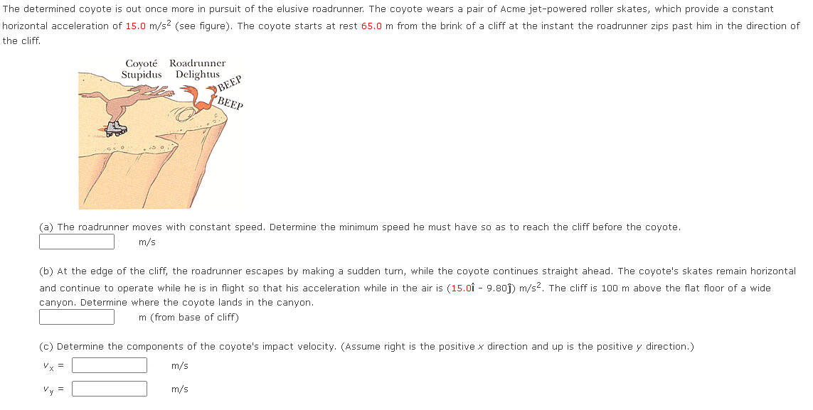 Solved he determined coyote is out once more in pursuit of | Chegg.com