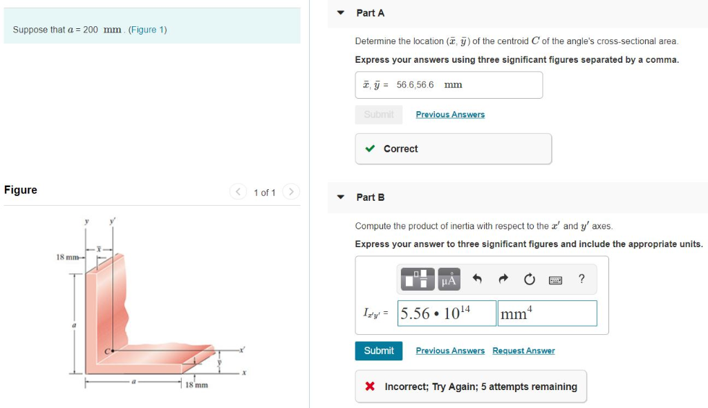 Solved Part A Suppose that a 200 mm (Figure 1) Determine the | Chegg.com