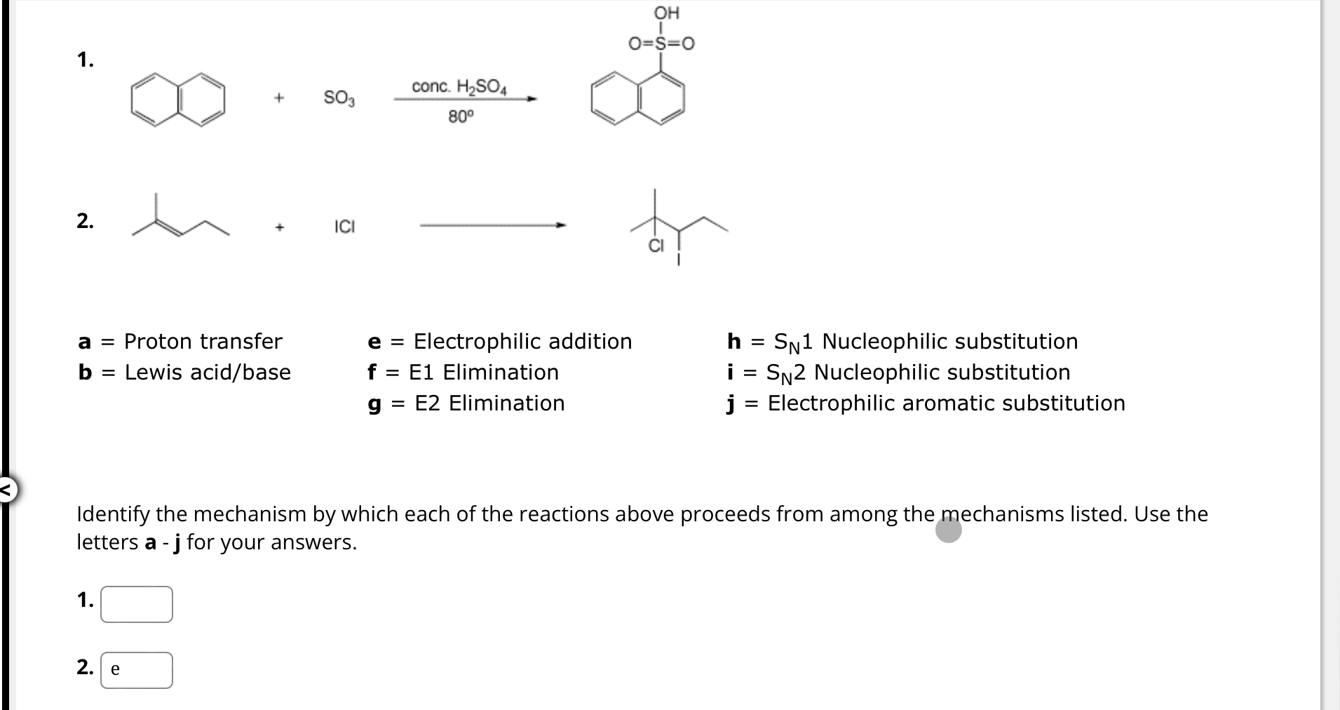 Solved a= ﻿Proton transferb= ﻿Lewis acid/basee= | Chegg.com