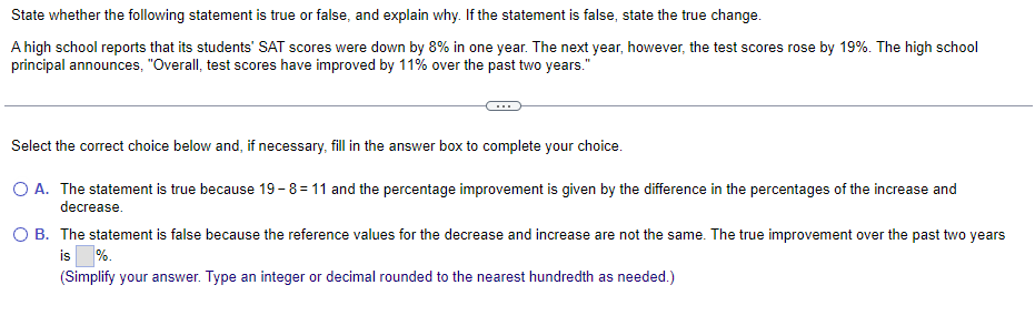 Solved State whether the following statement is true or | Chegg.com