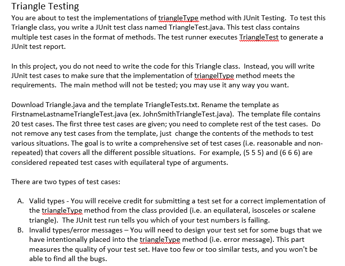 Triangle Testing You are about to test the | Chegg.com