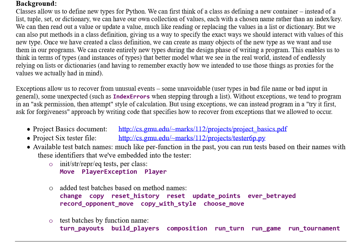 Background: Classes allow us to define new types for | Chegg.com