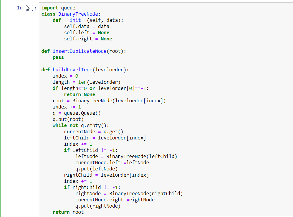 Solved Python Create And Insert Duplicate Node Given A 9602