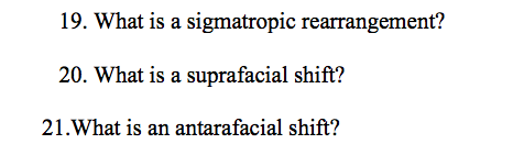 Solved 19. What is a sigmatropic rearrangement? 20. What is | Chegg.com