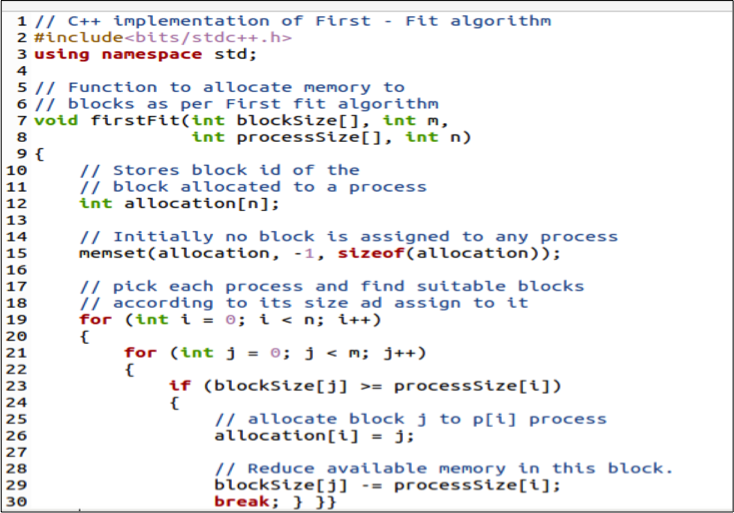 Solved 3. The following program implements First | Chegg.com