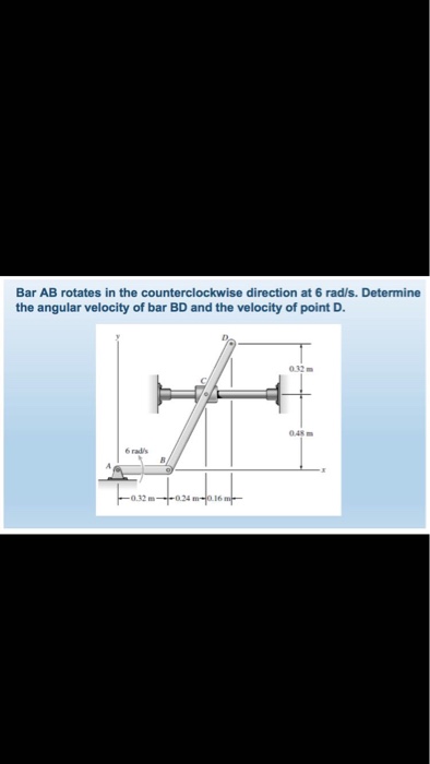 Solved Bar Ab Rotates In The Counterclockwise Direction At 6