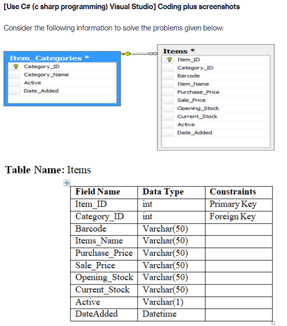 [Use C# (c sharp programming) Visual Studio] Coding | Chegg.com